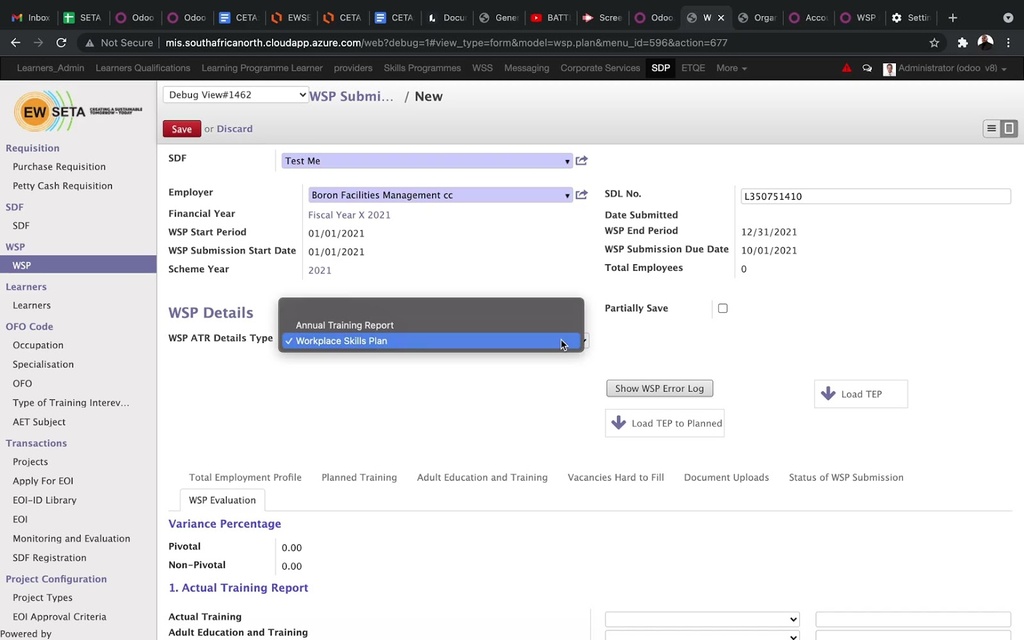 WSP Submission | EWSETA Helpdesk